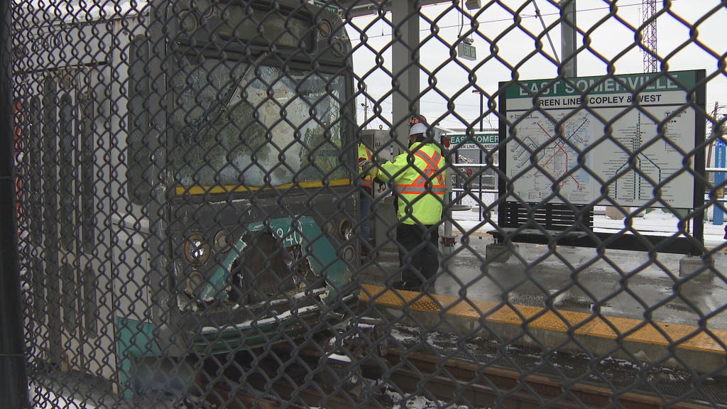 Two Green Line trains derail after collision in Somerville; five injured