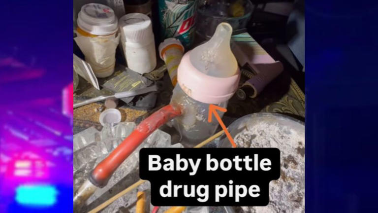 Meth, ‘baby bottle drug pipe’ found during Clark County search warrant