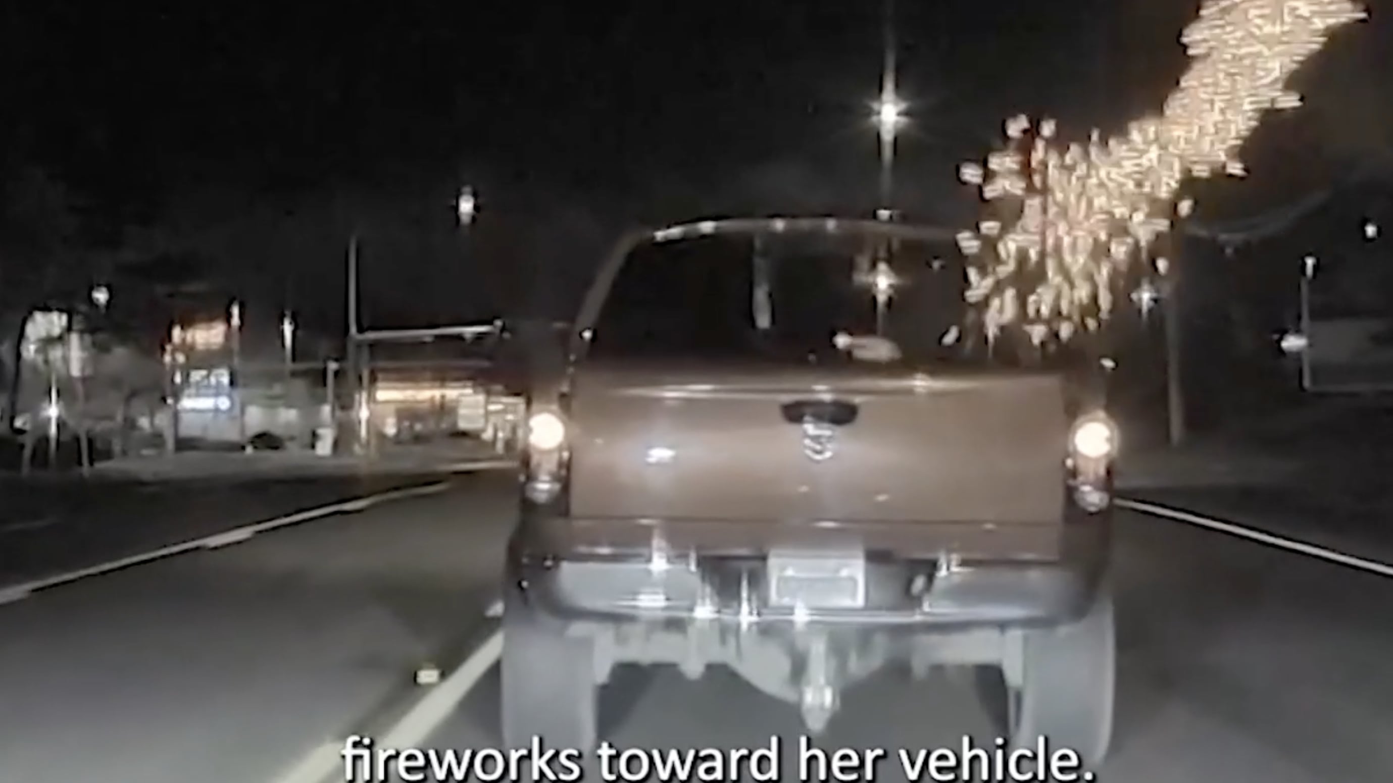 WATCH: Truck Shoots Fireworks at Car in Road Rage Incident
