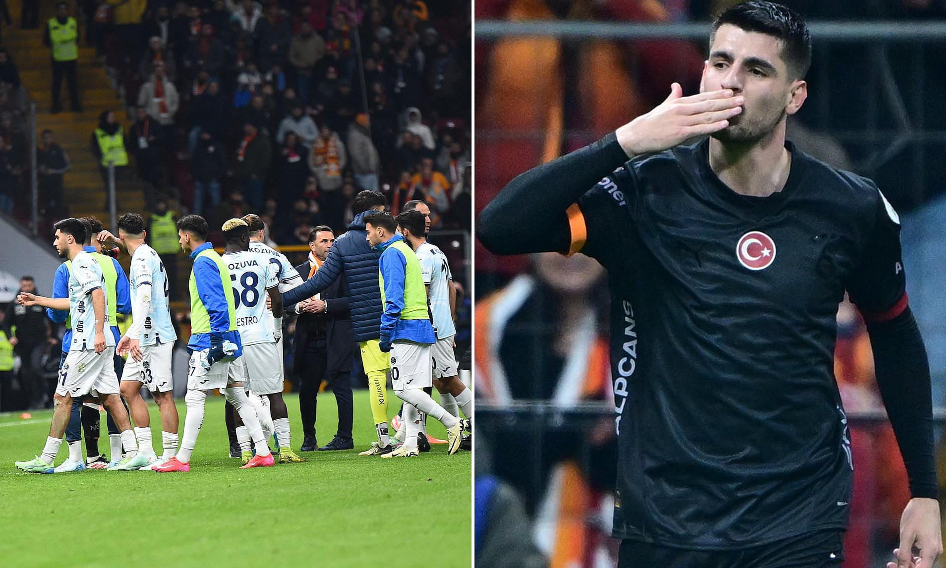 Chaos in Turkey as players WALK OFF in the 30th minute in protest at ...