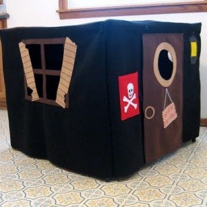 How to Make a Card Table Pirate Ship Fort