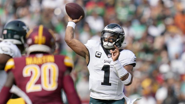 Jalen Hurts INT streak, explained: How Eagles QB could break Drew Brees ...