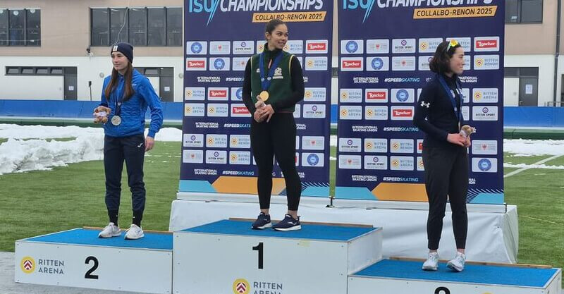Jéssica Rodrigues é campeã mundial de patinagem de velocidade no gelo