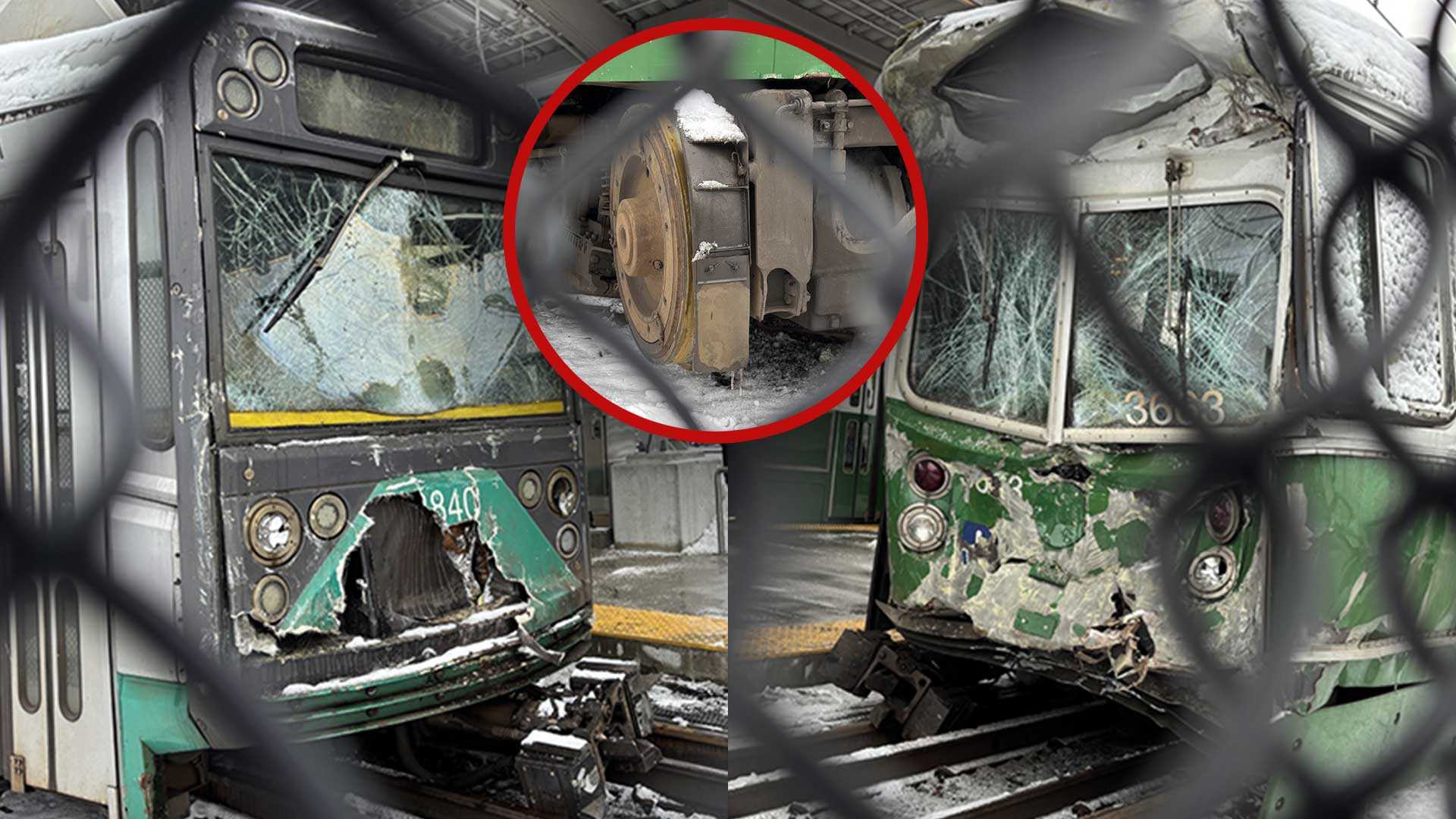Crashed, derailed Green Line trains remain at station pending investigation