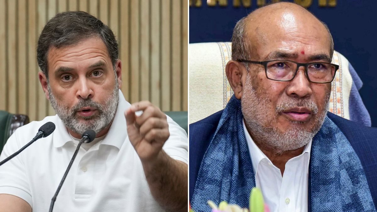 Rahul Gandhi Slams BJP, PM Modi After Biren Singh's Resignation ...
