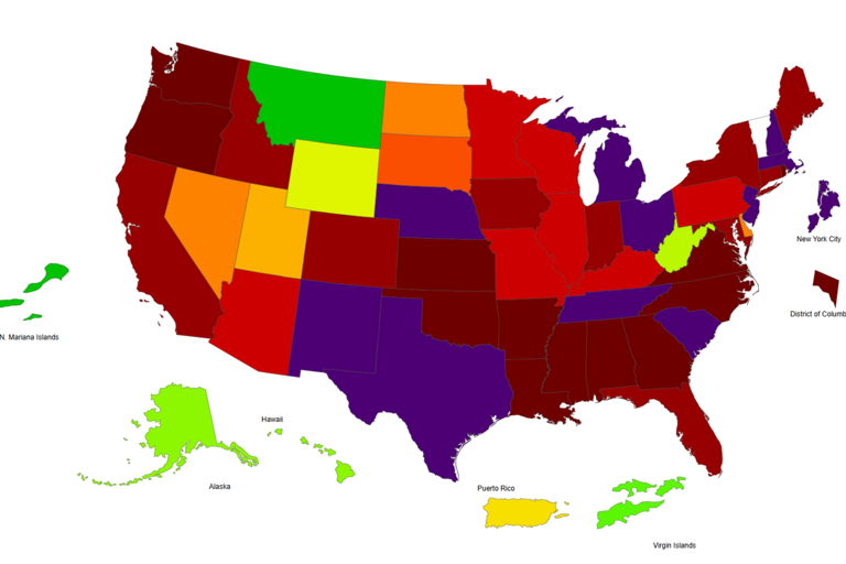 Flu Map Shows States With Highest Levels As Cases Surge