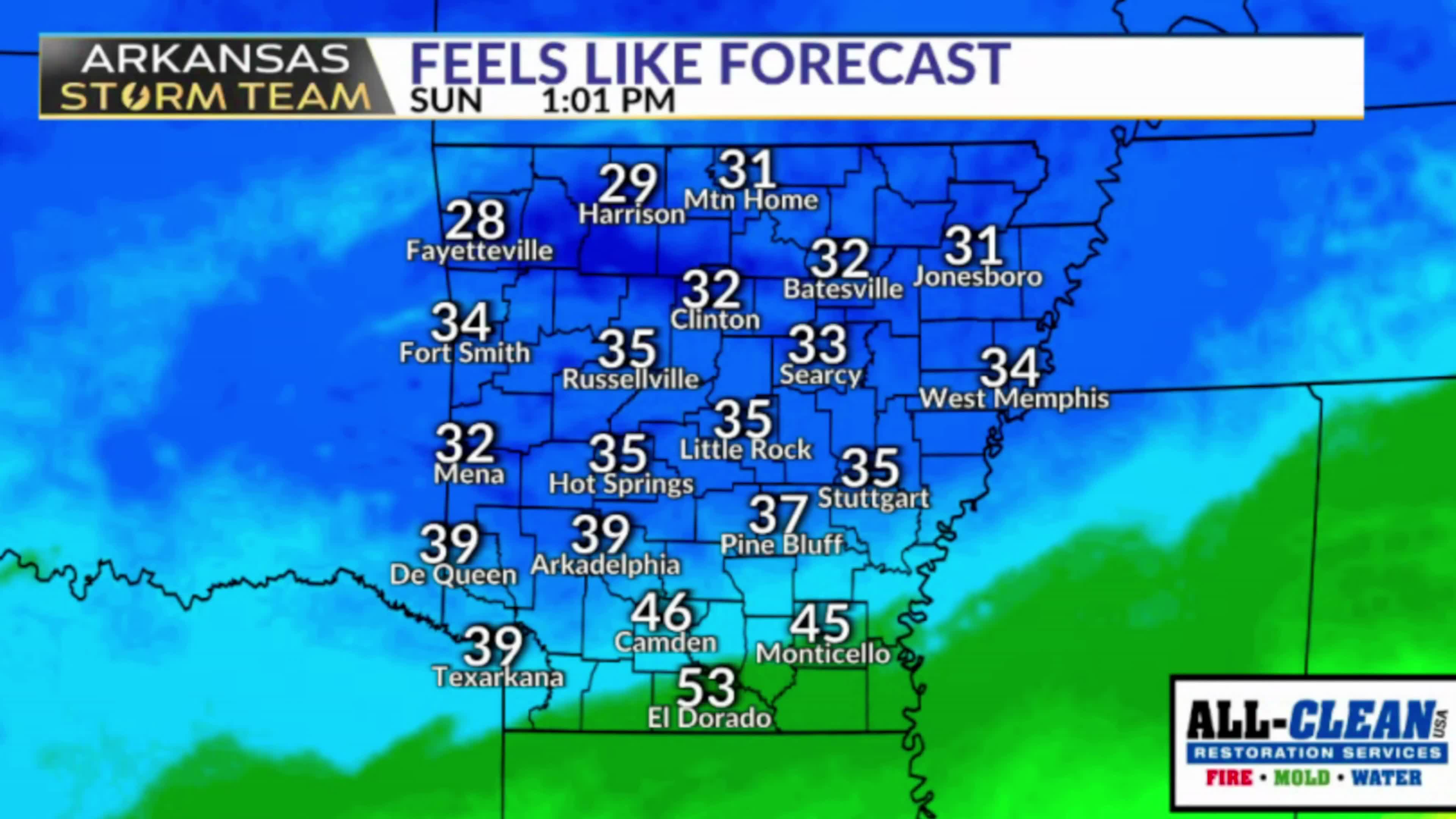 Freezing rain possible in the Ozarks. What the latest guidance shows