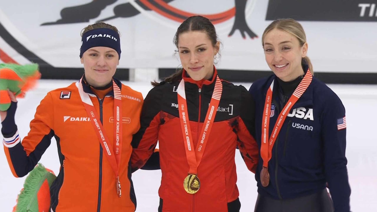 Brunelle claims more Canadian gold at short track speed skating World ...