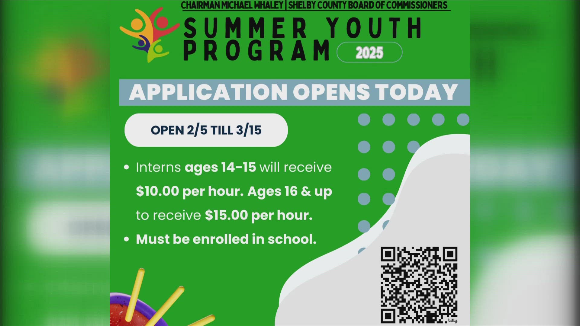 Shelby County's 2025 'Summer Youth Program' applications are open to students ages 14 and up