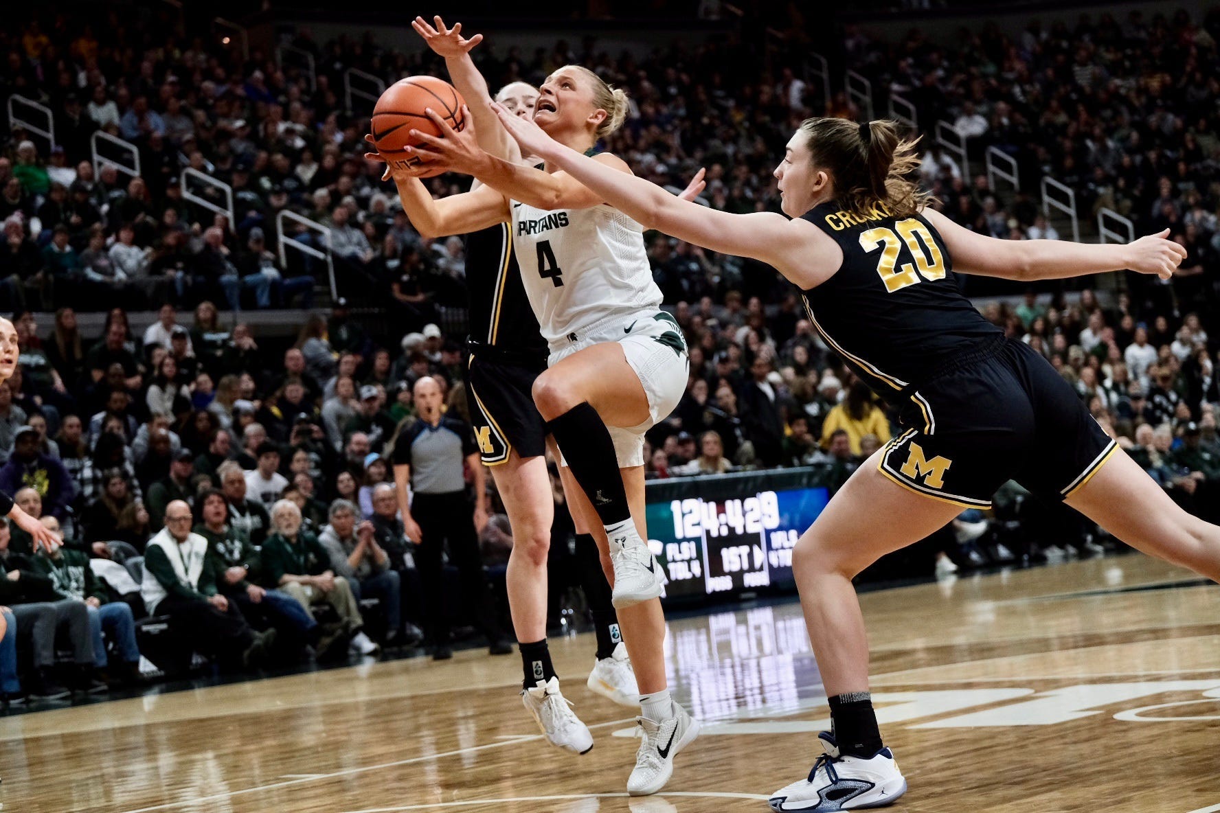 MSU women's basketball loses rematch with Michigan at home