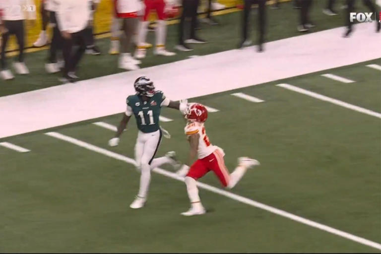 A.J. Brown called for brutal penalty on first drive of Super Bowl 2025 ...