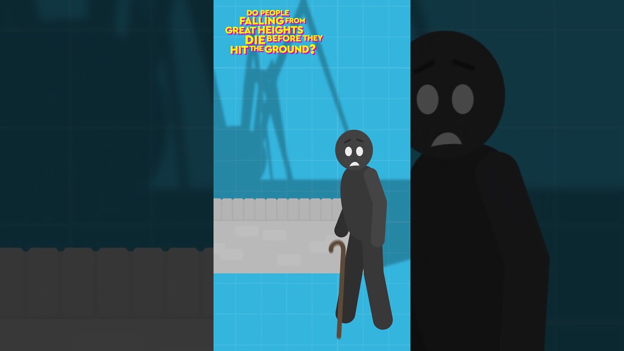 Explore whether death occurs before hitting the ground from a fall