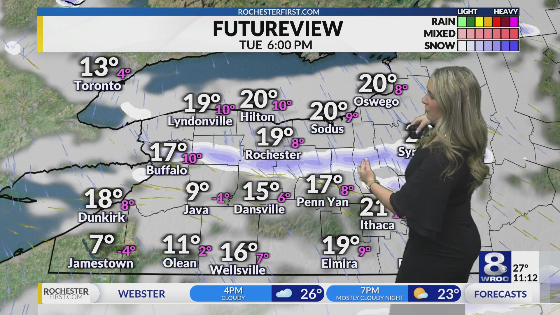 Rochester's Sunday Overnight Weather Forecast