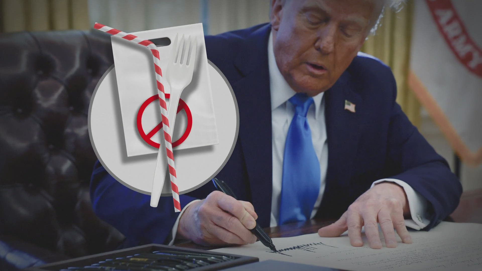 President Trump promises an Executive Order on paper straws