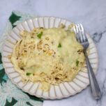 Ramen Chicken Alfredo Bake