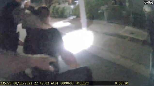 Footage shows former bikie's horrific stomping attack on woman