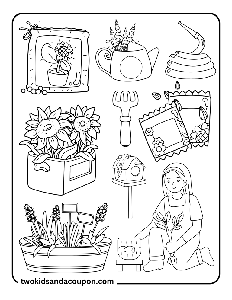 Grow Your Creativity With 9 Free Garden Coloring Pages