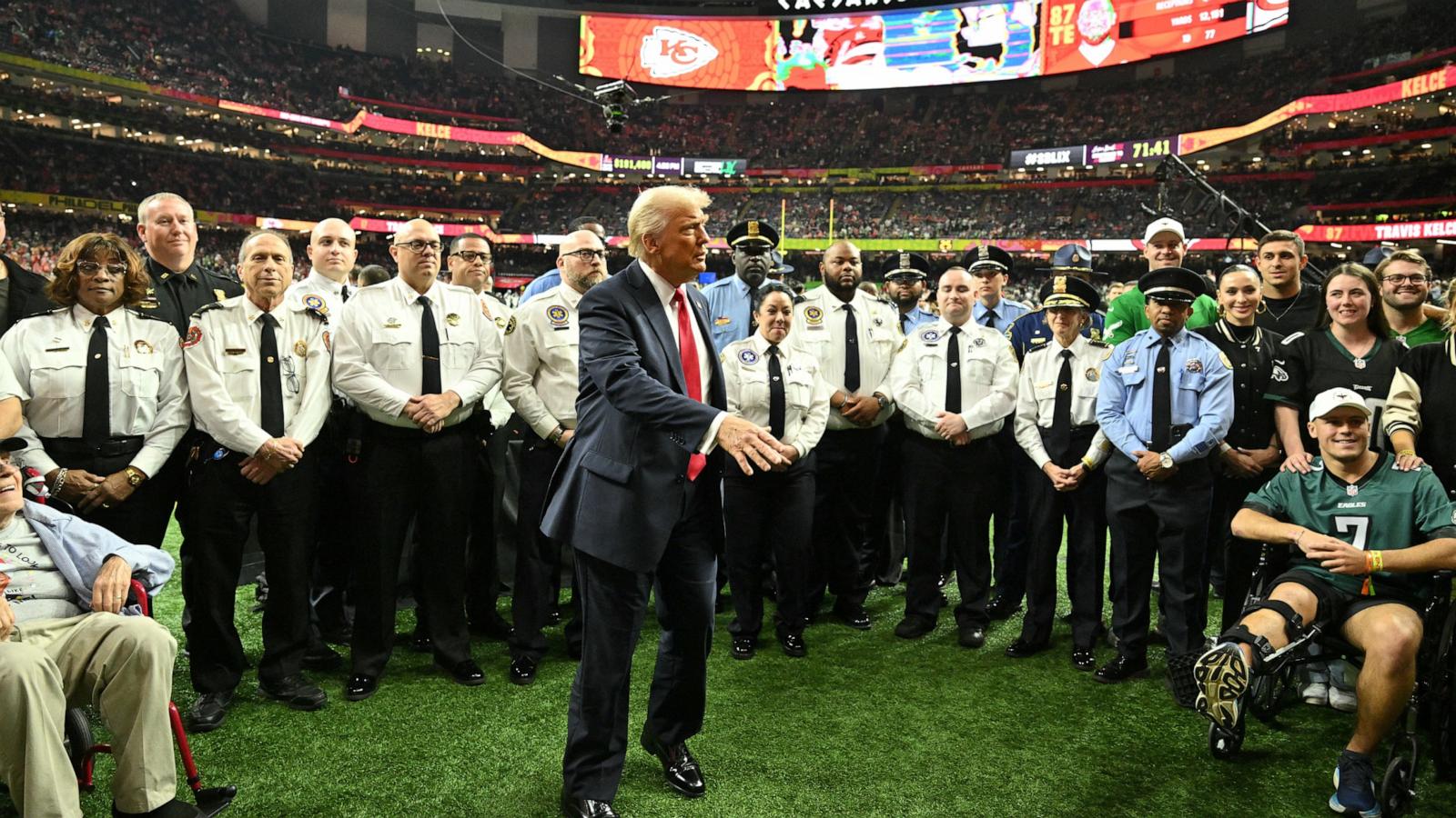 Trump 2nd term live updates: Trump attends the Super Bowl