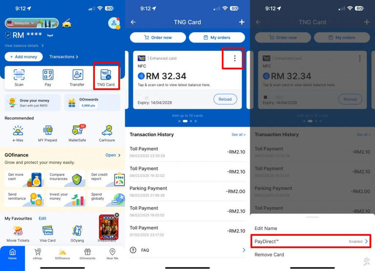 TNG eWallet: How to use TNG Card balance instead of eWallet SOS Balance ...
