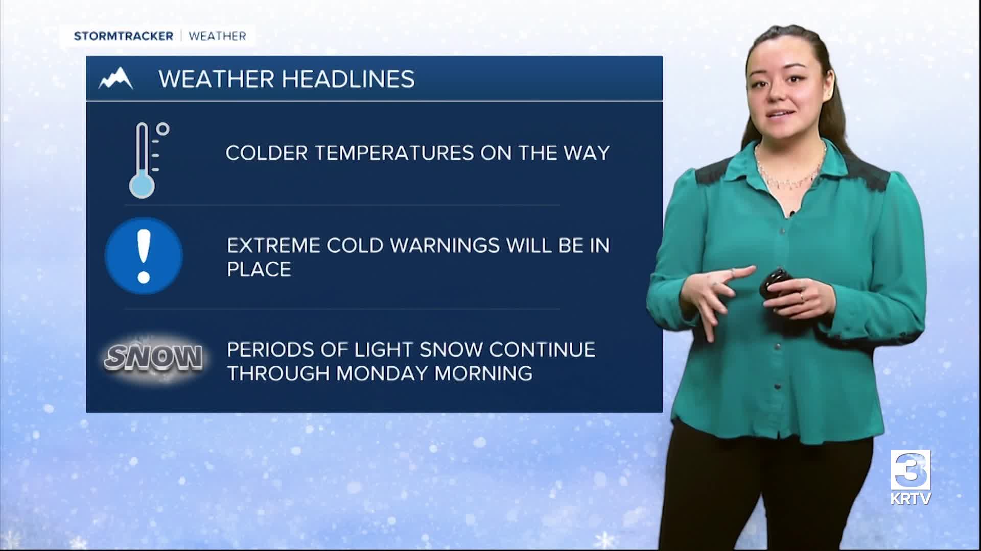 Extremely cold temperatures coming up