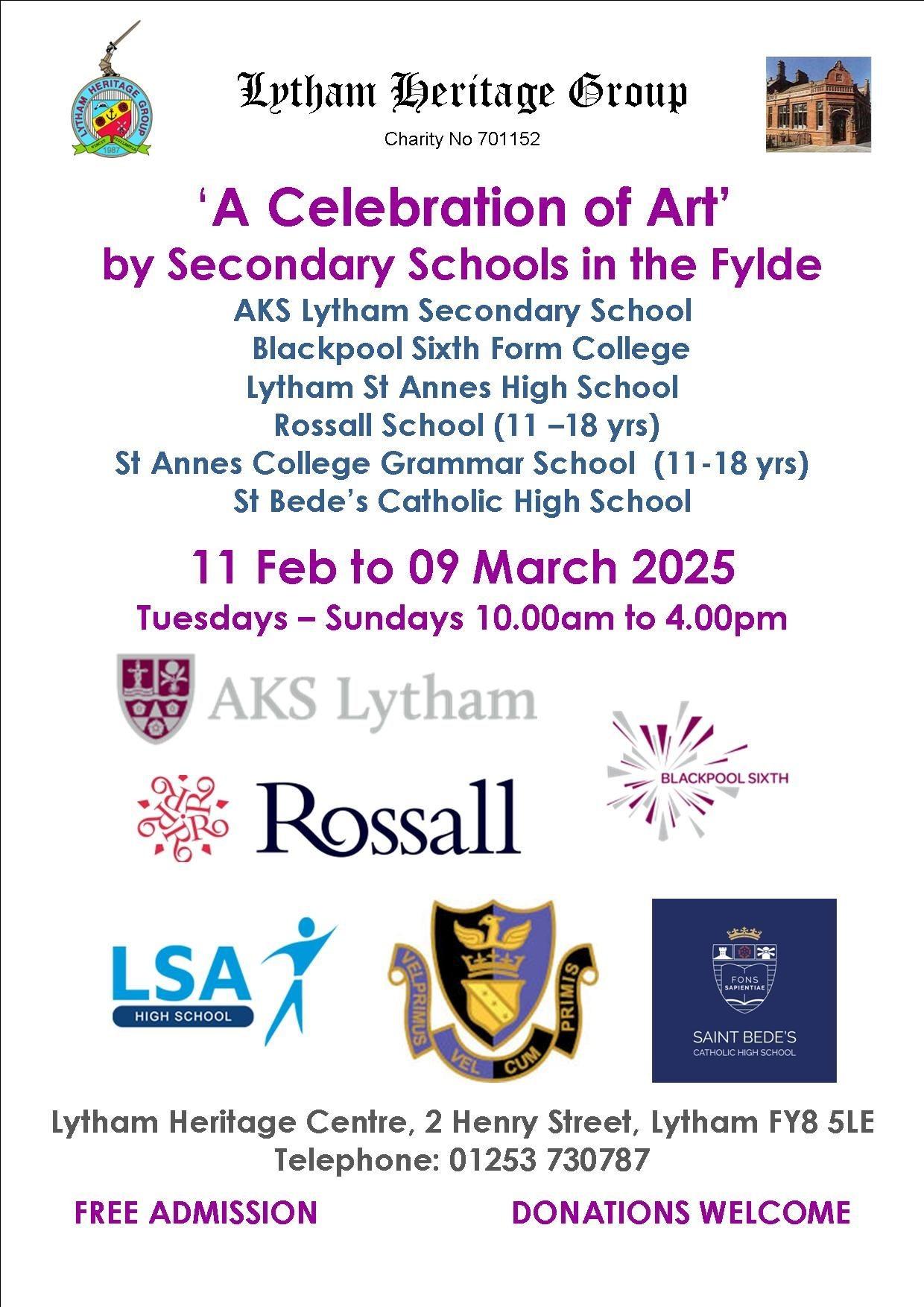 Lytham Heritage Centre exhibits Secondary Schools Art