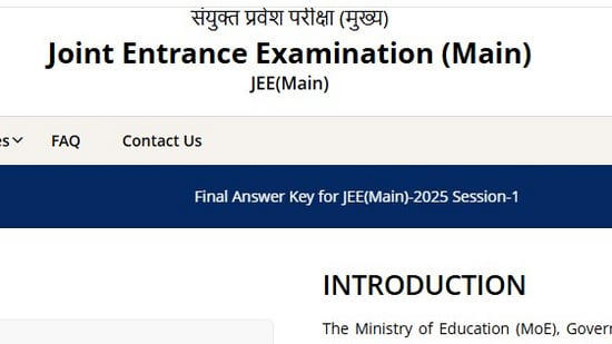 JEE Mains 2025 final answer key released at jeemain.nta.nic.in, download via direct link