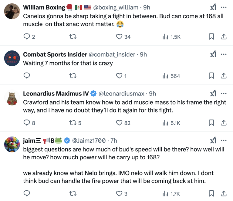 Crawford Over 180 Pounds, Sparks Canelo Fight Buzz!