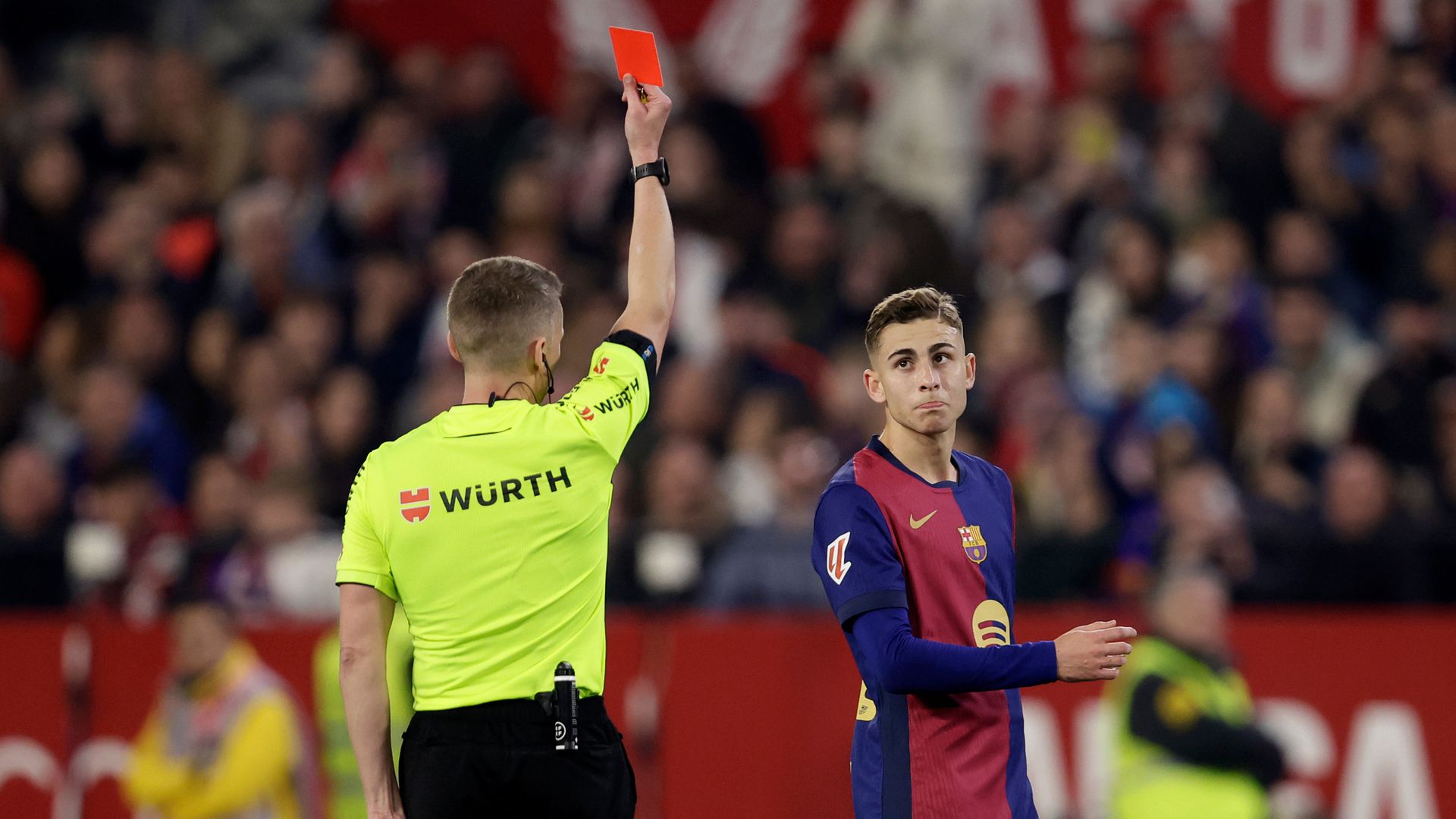 VAR audio of Fermin’s ‘dangerous’ red card released