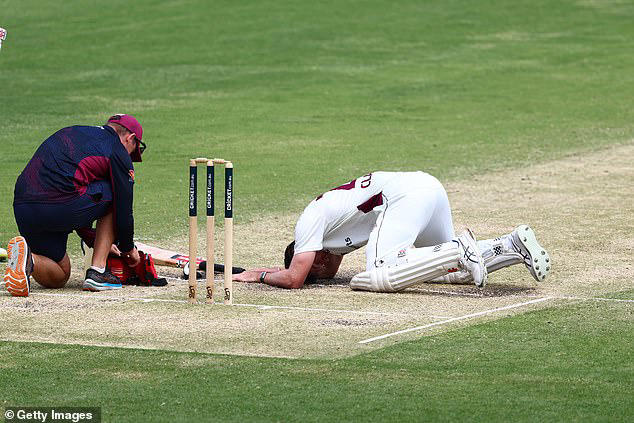Painful moment Queensland cricket star is forced to retire after ...