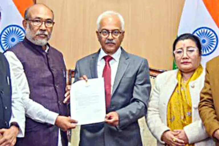Security measures heightened in Manipur following Biren Singh’s resignation Security measures heightened in Manipur following Biren Singh’s resignation