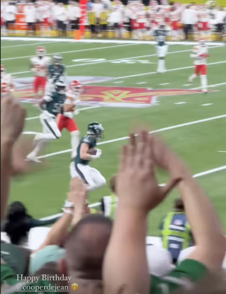 Cooper DeJean’s girlfriend celebrates Eagles rookie’s epic Super Bowl ...