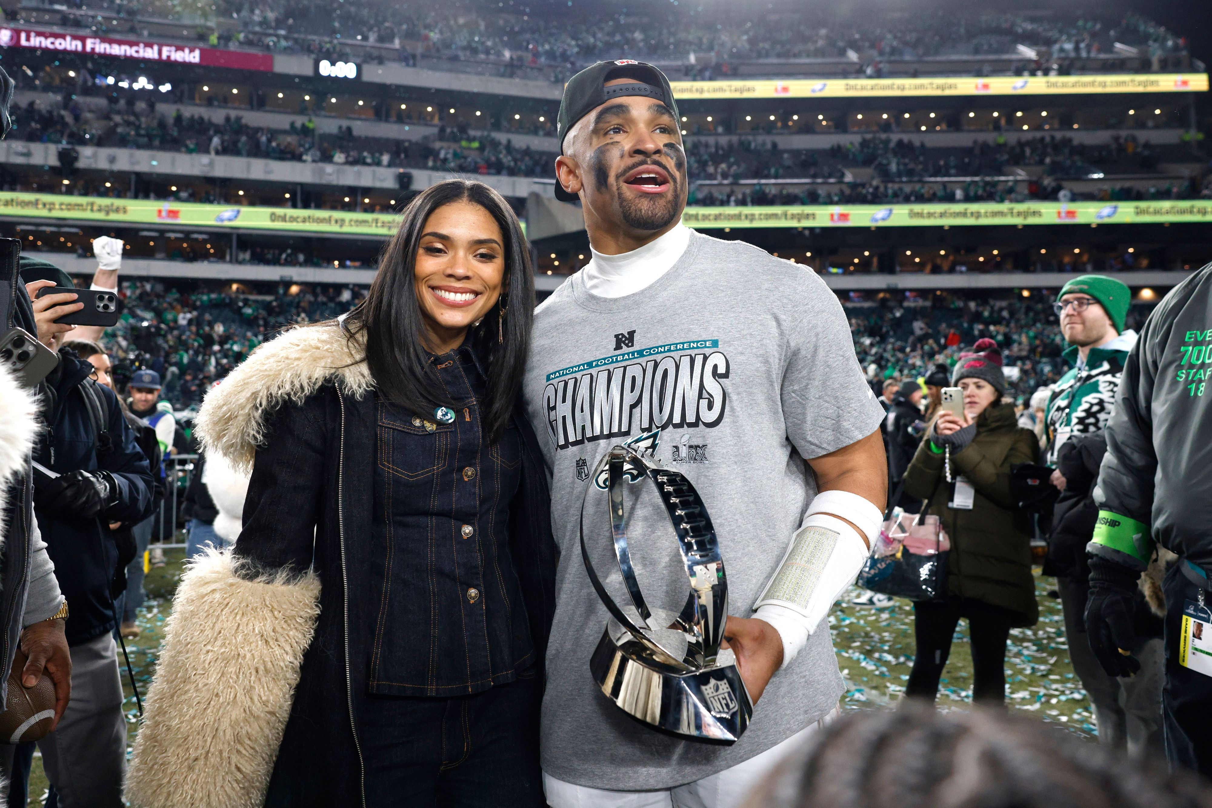 Who is Bry Burrows? Meet Eagles QB Jalen Hurts’ wife after Super Bowl ...