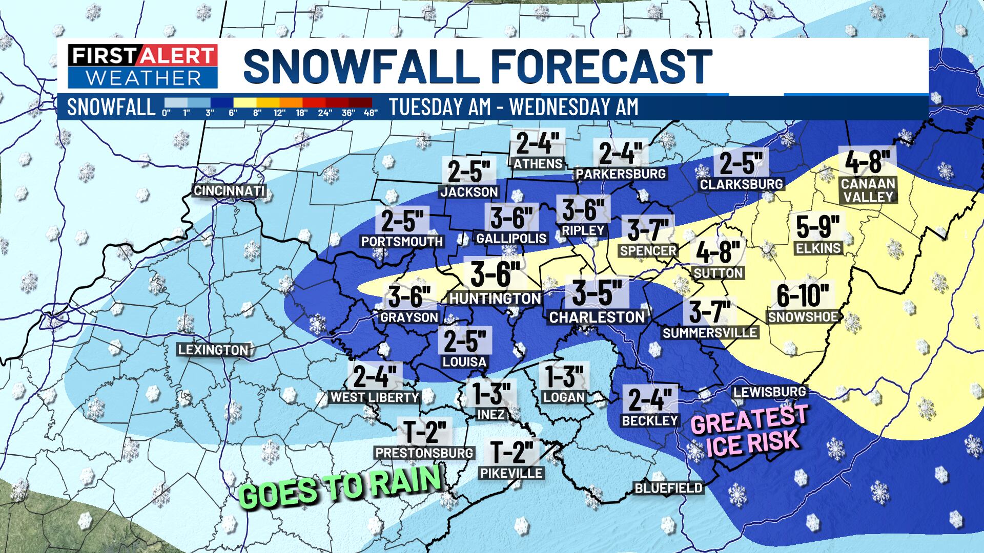 FIRST ALERT WEATHER | Alert-worthy wet snow comes tomorrow