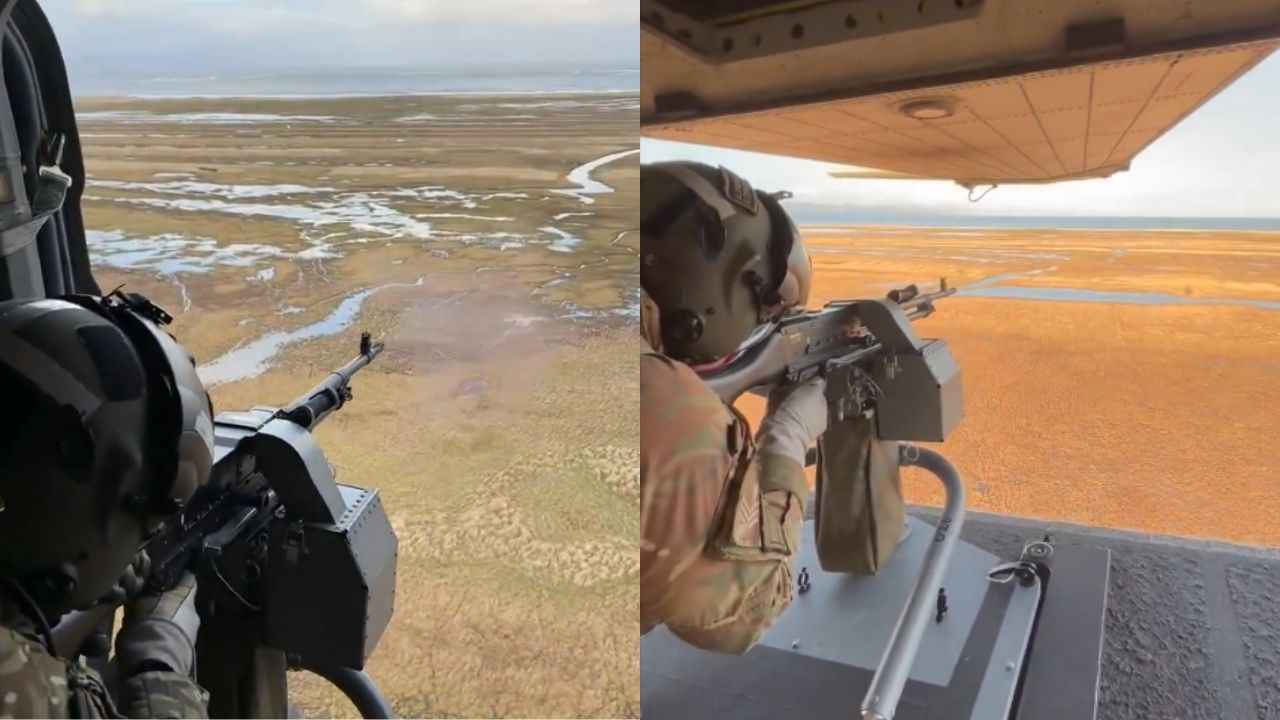 Merlin helicopters conduct live-fire training in Scotland ...