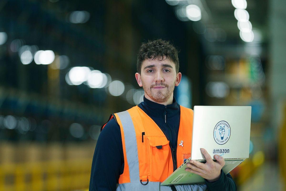 Crosby apprentice helps Amazon announce 1,000 new UK apprenticeships
