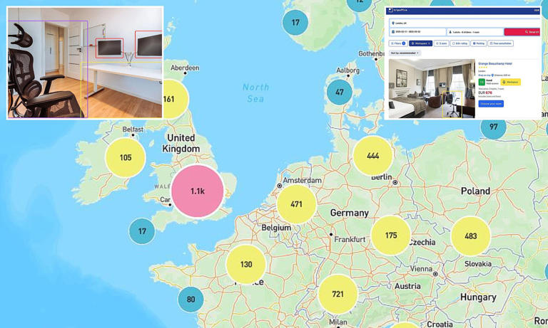 Need a workation? Fascinating interactive map created by AI reveals ...