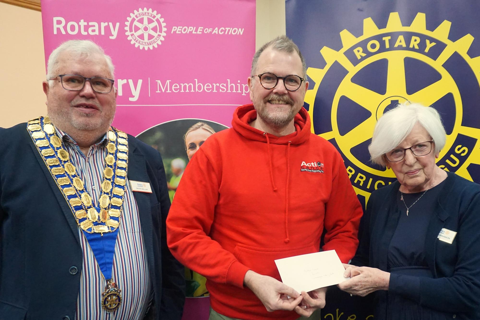 Tree of Remembrance: Carrickfergus Rotary presents charity cheques and ...