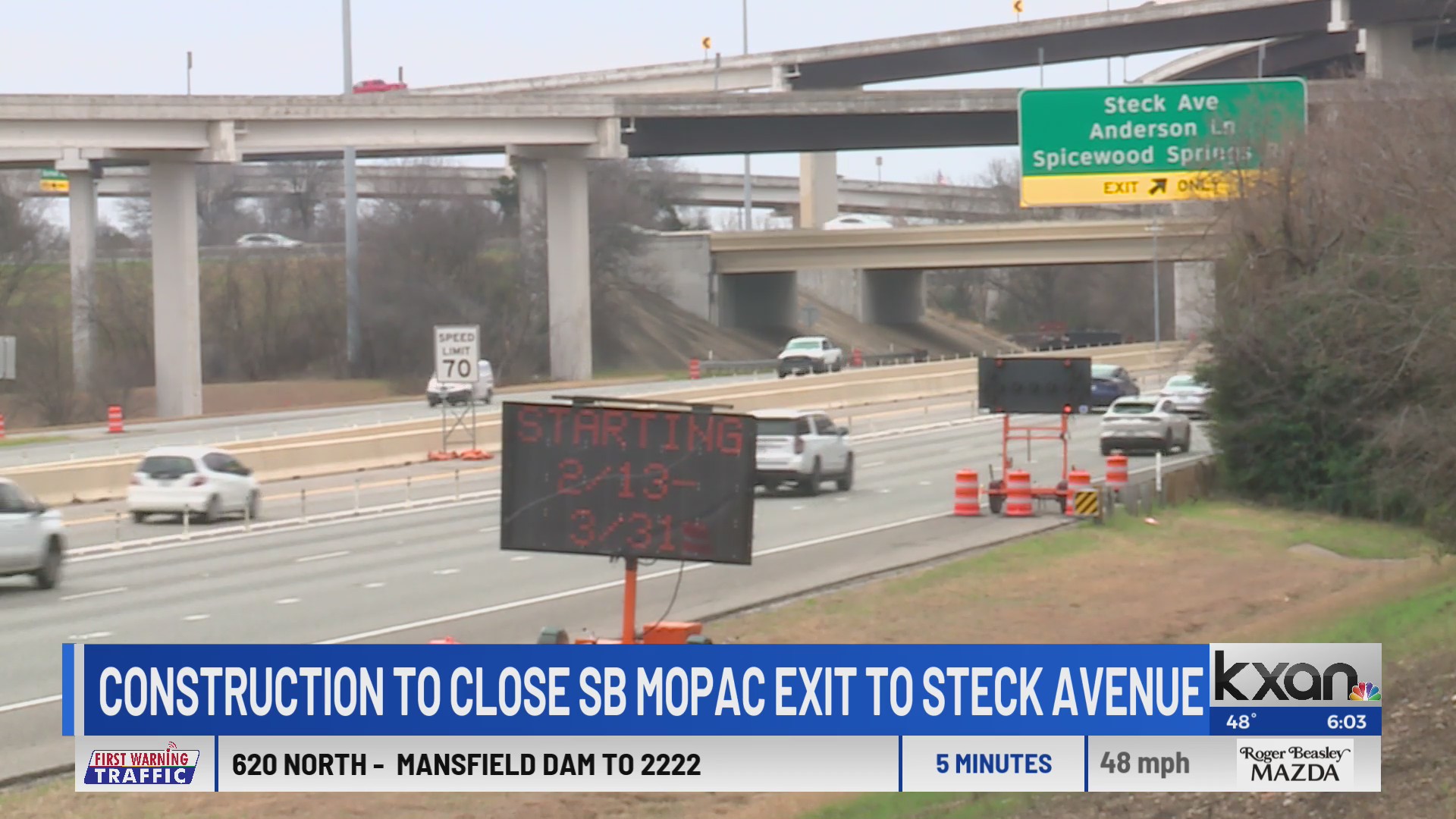Construction to close Southbound MoPac exit to Steck Avenue starting ...