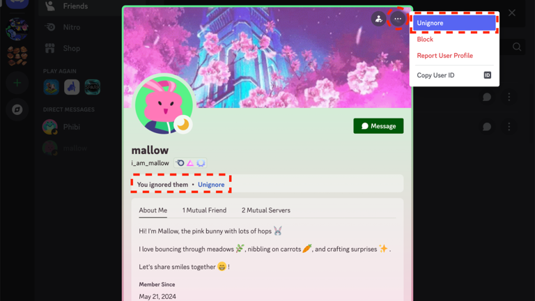Discord introduces a feature to ignore rather than block users