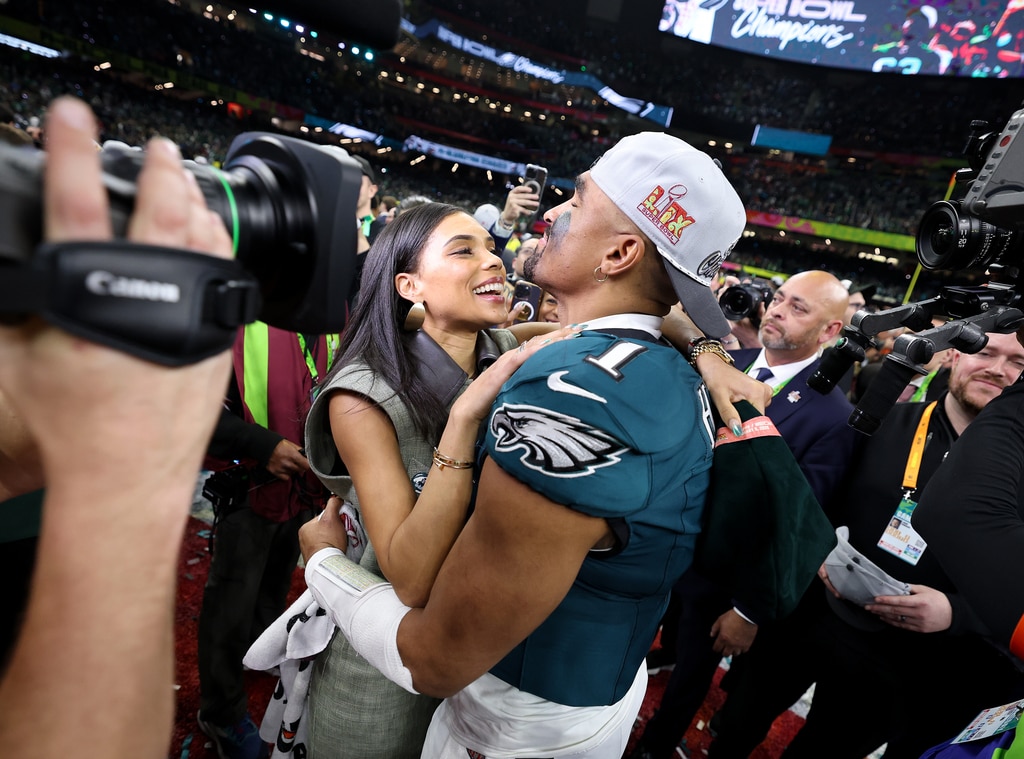 Super Bowl 2025: Jalen Hurts Shares PDA Moment With Fiancée After Win