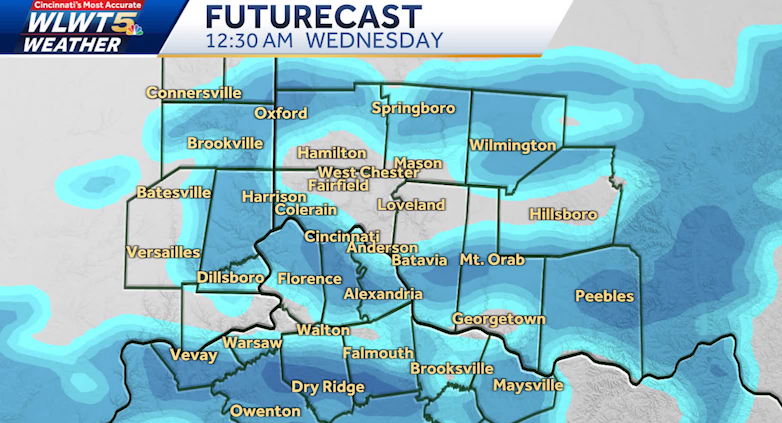 Winter weather: Hour-by-hour snow forecast for Cincinnati region Tuesday