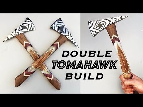 Suspended feathers encapsulated in Epoxy Resin, Double Tomahawk build!