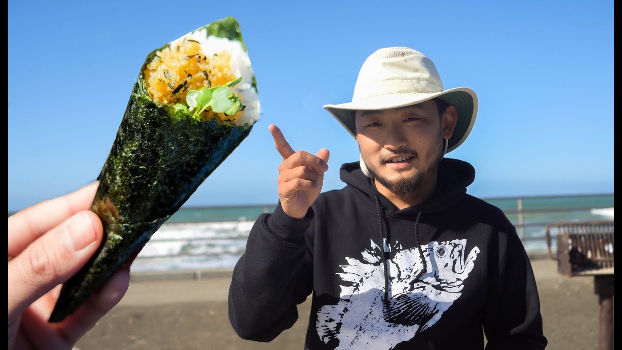 I MADE SUSHI FOR 50 SUBSCRIBERS | Herring Roe Hand Roll