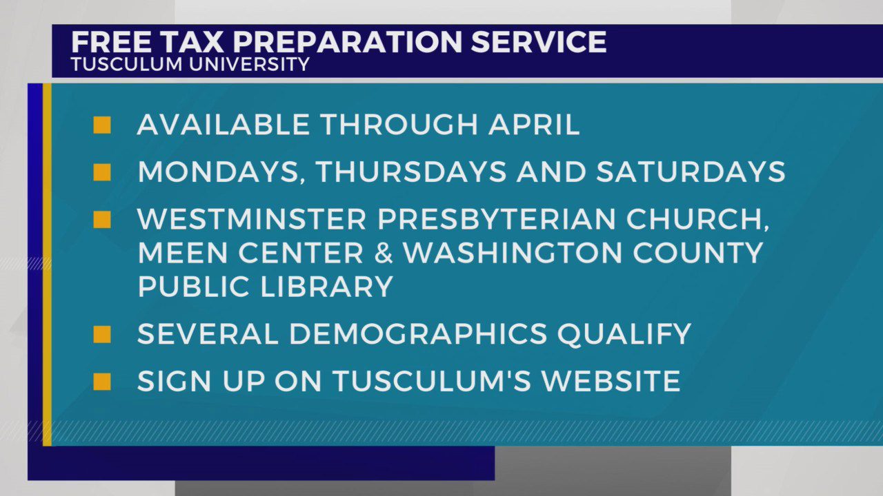 Tusculum University offering free tax preparation services Tusculum University offering free tax preparation services