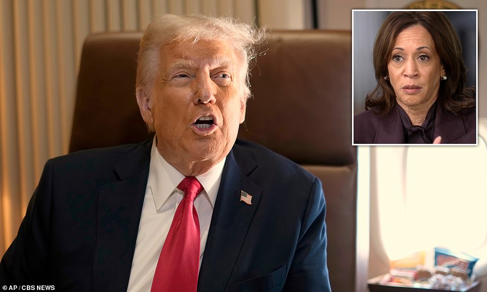 Trump demands staggering new sum from CBS over edited Harris interview