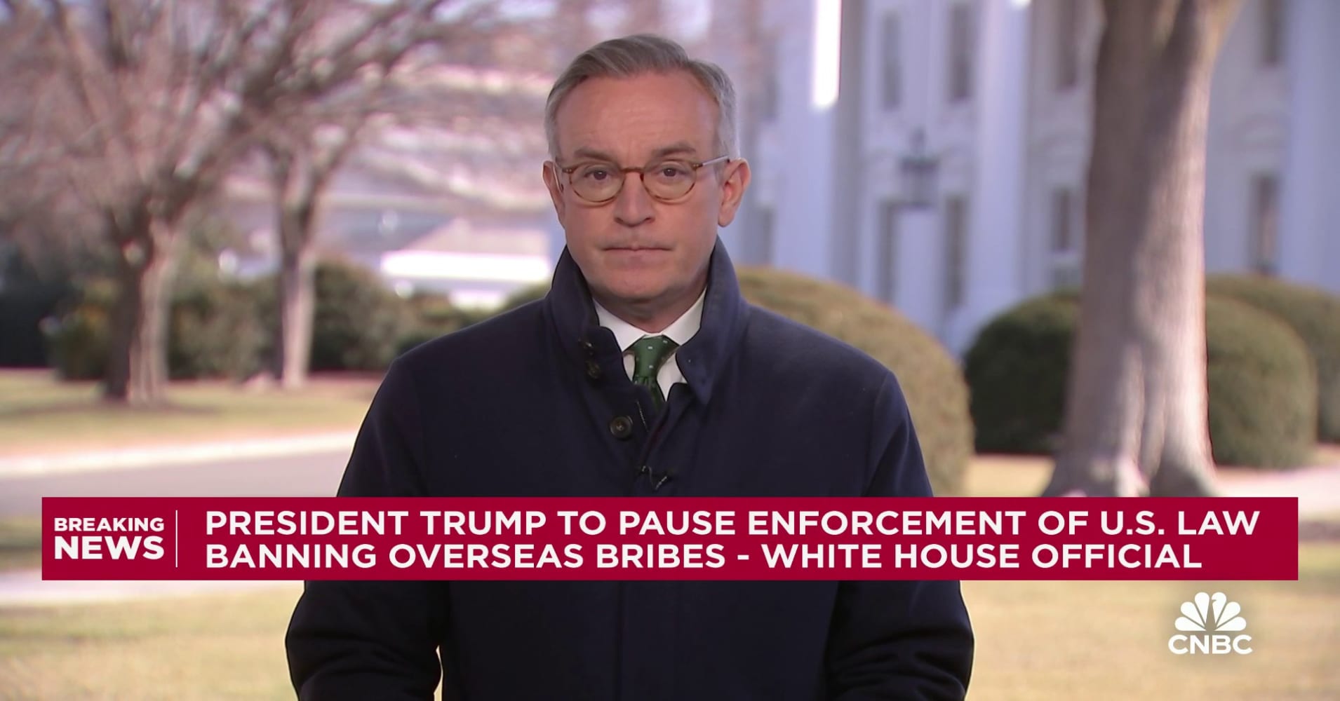 Trump to pause enforcement of U.S. law banning overseas bribe