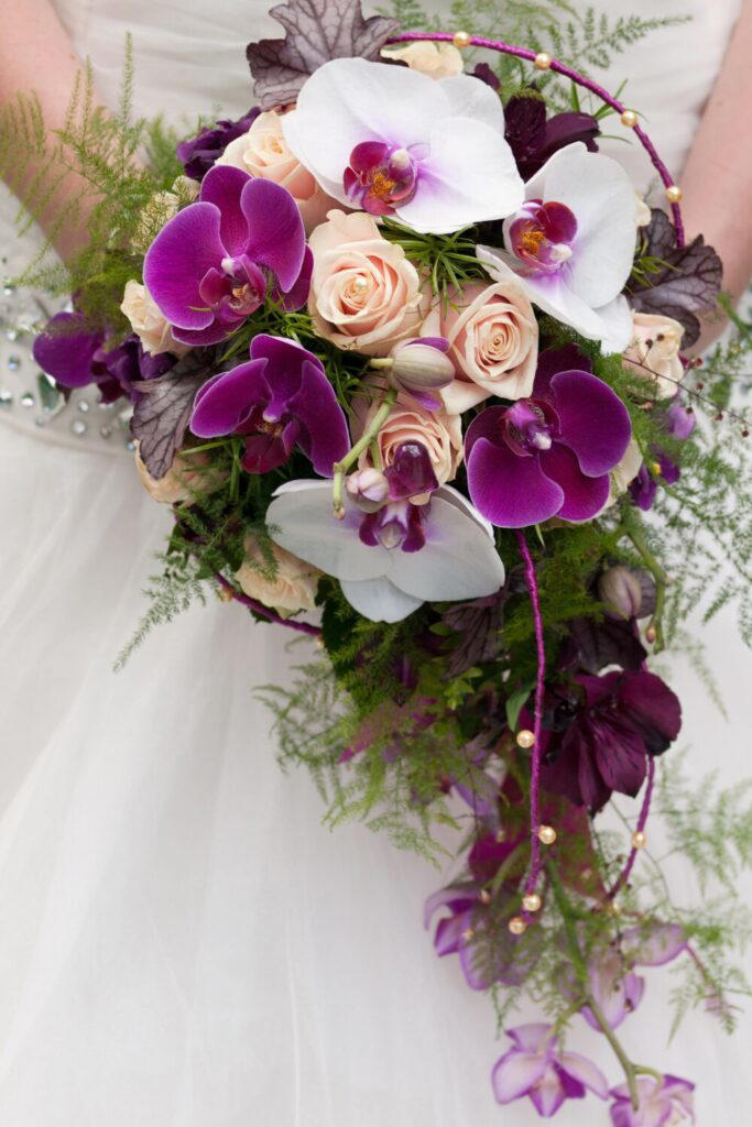 58+ Cascading Orchid Wedding Bouquets You Need to See!