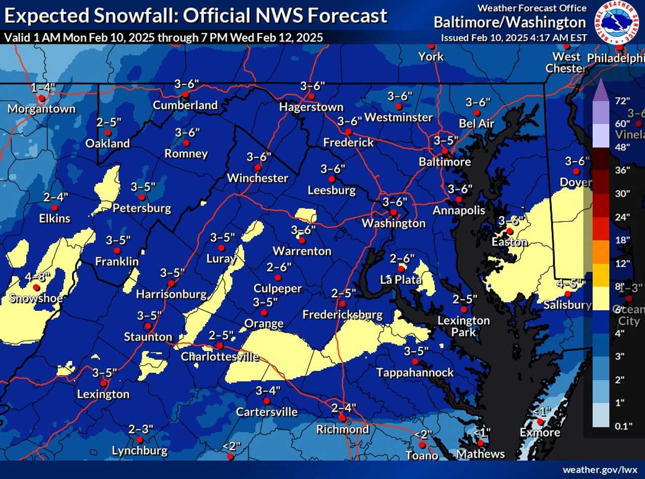 6 Inches Of Snow, Coating Of Ice Could Hammer DMV, Forecasters Say