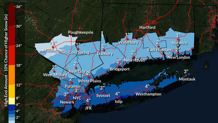 NYC snow this week: How many inches to expect with 3 storm threats