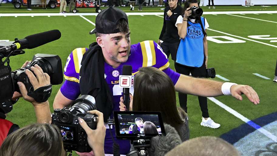 LSU Football Quarterback Celebrates Super Bowl Following Father's Victory